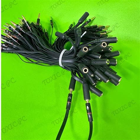 DÂY GỘP 2 JACK 3 5 MICRO TAI NGHE THÀNH 1 LỖ CẮM JACK 3 5 LY và Dây cáp audio và mic 3 5mm