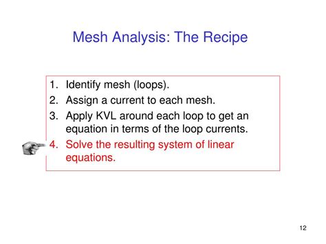 PPT Meshes And Loops Steps Of Mesh Analysis Supermesh Examples PowerPoint Presentation ID 384399