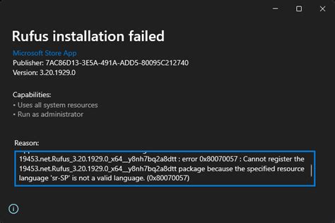 Windows Store Version Install Fails With Error 0x80070057 · Issue 2015 · Pbatardrufus · Github