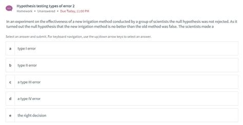 Solved Hypothesis Testing Types Of Error Homework Chegg