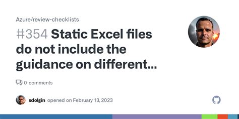 Static Excel Files Do Not Include The Guidance On Different Status