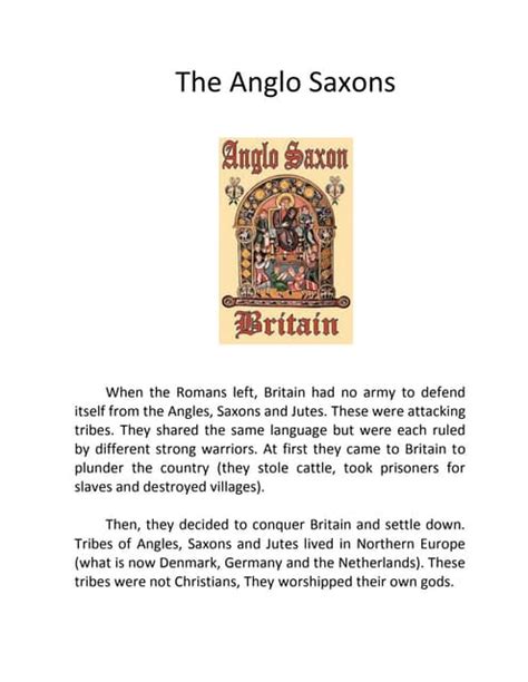 The Anglo Saxons Pptx