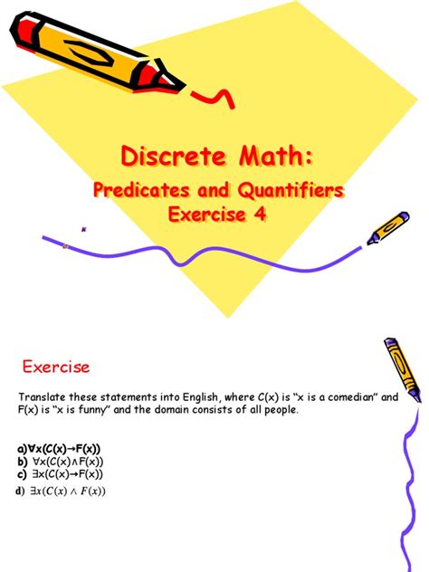 discrete math predicates and quantifiers exercise4 pdf