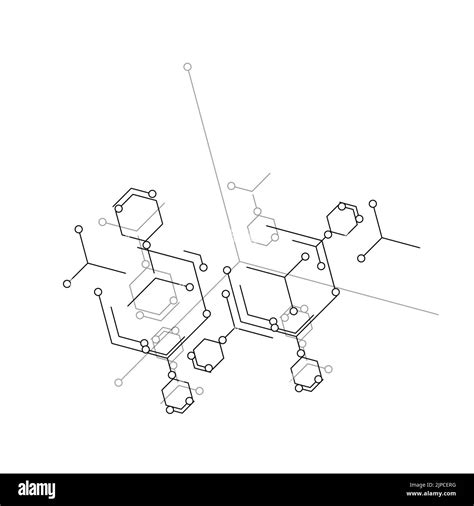 Vector Abstract Illustration Blue Background Molecular Structure