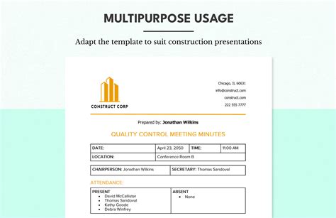 Quality Control Meeting Minutes Template In Pages Word Google Docs Download Template Net