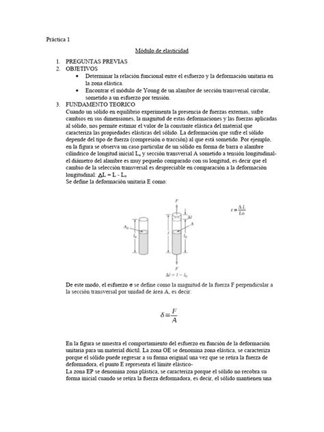 Modulo De Elasticidad Pdf