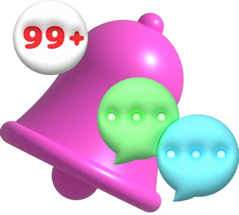 Unread Message Notification Bell Illustration 3d 22796206 Png