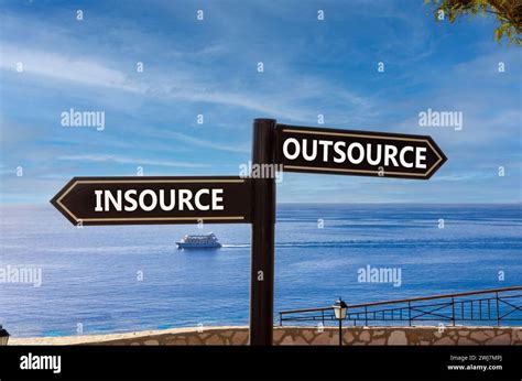 Outsource Or Insource Symbol Concept Word Outsource Or Insource On