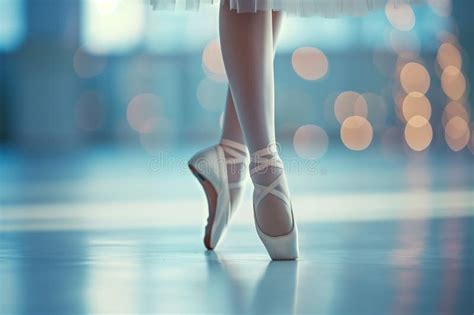 Close Up Classic Ballerina S Legs In Pointes Stock Illustration Illustration Of Dance