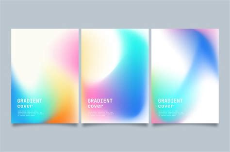 추상 그라데이션 표지 서식 파일 무료 벡터