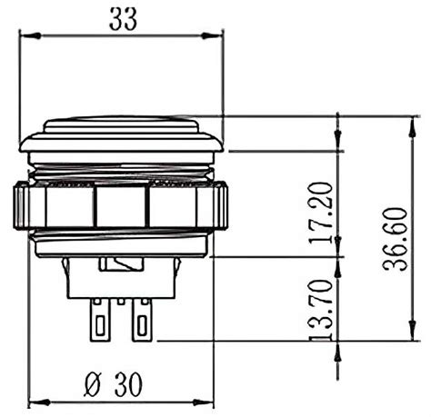 Crown SDB 202 MX Cherry Screw In Korean Arcade Button 30mm Arcade Express S L