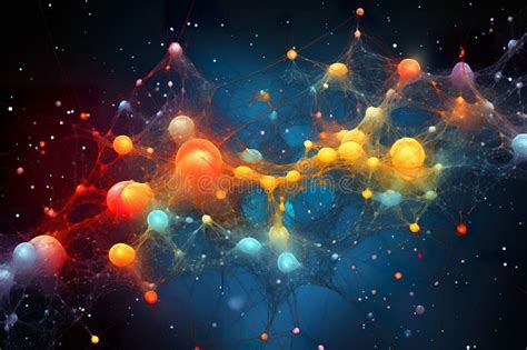 Abstract Background Functions Of Complex Networks Stock Image Image