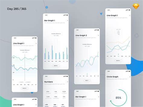 Mobile Charts Ui Kit V1 0 Day 285 365 Project365 Uibundle