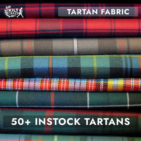 Scottish Clan Tartan Fabric By The Yard 13oz Acrylic Wool Highland Tartan With 54” Width Custom