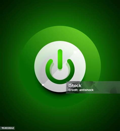 유리 투명 효과 전원 시작 버튼에 아이콘을 벡터 Ui 또는 애플 리 케이 션 심볼 디자인 개념에 대한 스톡 벡터 아트 및 기타 이미지 개념 검은색 그래픽 사용자
