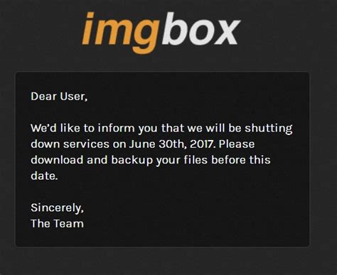 Imgbox Is Going To Close On 30th June