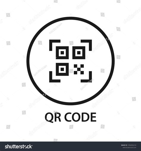Qr Code Icon Stroke Outline Style Stock Vector Royalty Free Shutterstock