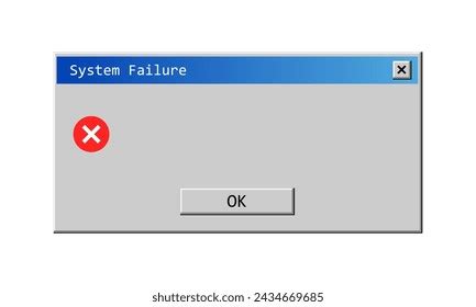 System Failure Sign System Error Flat Stock Vector Royalty Free Shutterstock