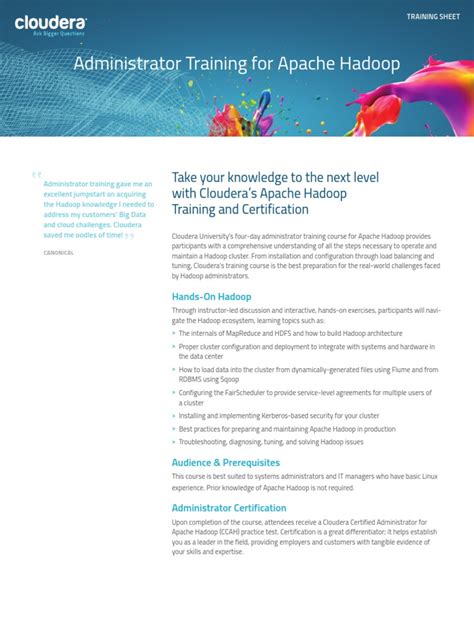 cloudera administrator training for apache hadoop pdf apache hadoop