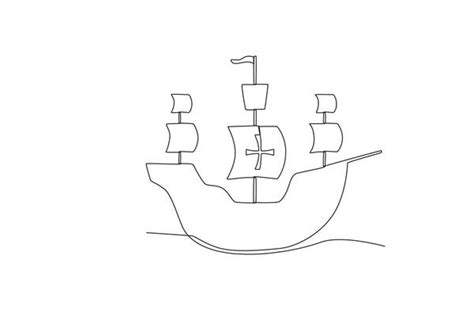 Pirate Ship Outline Vector Art Icons And Graphics For Free Download