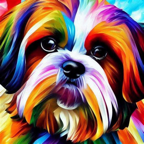Shih Tzu Digital Art By Bob Smerecki Pixels