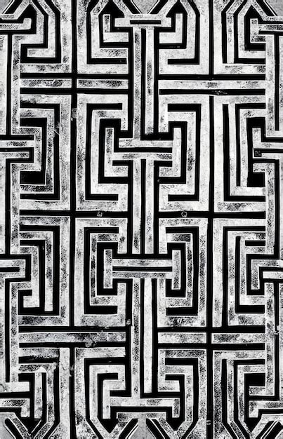 Premium AI Image Black And White Seamless Pattern With A Pattern Of Intertwined And Intertwined