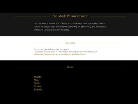The Mark Passio Lexicon