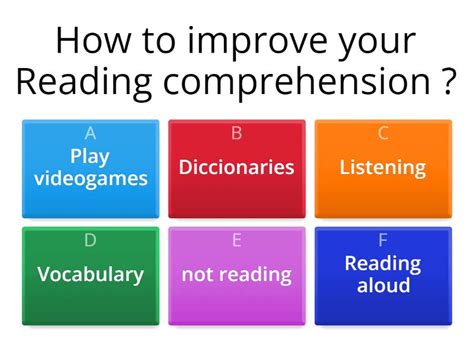 Improve Comprehension And Reading Top Tips Cuestionario