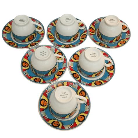 Etege Ethiopia Pcs Angels Pattern Ethiopian Eritrean Traditional Coffee Cups Set Of Cups