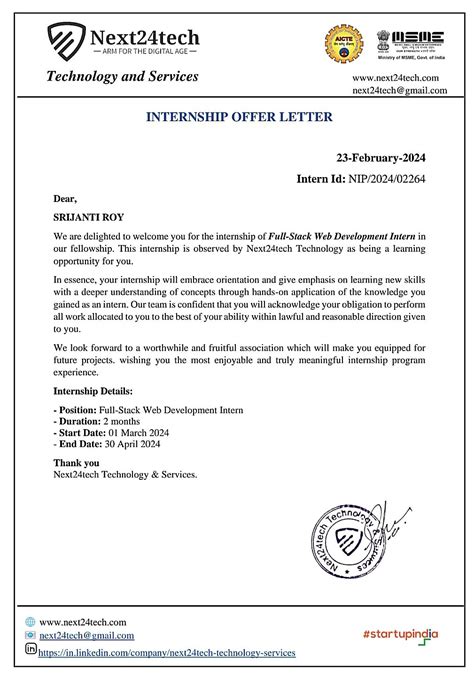 Srijanti Roy On Linkedin Fullstackwebdevelopment Internship