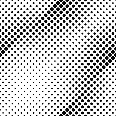 Seamless Geometrical Dot Pattern Background Black And White Abstract