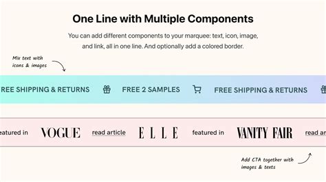 fab marquee ‑ scrolling text fab infinite marquee ‑ attract attention