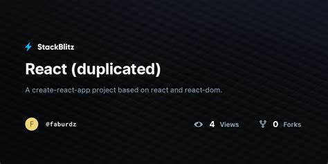 React Duplicated Stackblitz React Duplicated Stackblitz