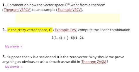solved 1 comment on how the vector space c™ went from a
