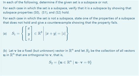 Solved In Each Of The Following Determine If The Given Set Chegg