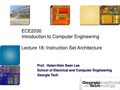 PPT ECE Introduction To Computer Engineering Lecture Instruction Set Architecture