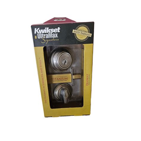 kwikset other kwikset ultramax signatures titanium alloy deadbolt