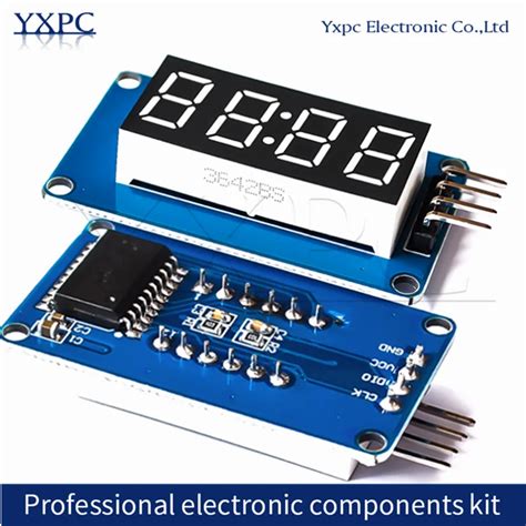 Модуль светодиодного дисплея Tm1637 1 шт для Arduino 7 сегментов 4 бита 036 дюйма часы
