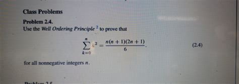solved class problems problem 2 4 use the well ordering
