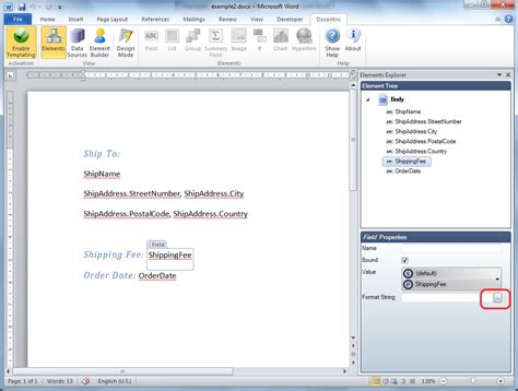 Example Formatting Values