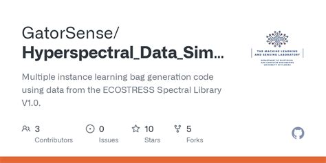 Github Gatorsensehyperspectraldatasimulation Multiple Instance Learning Bag Generation