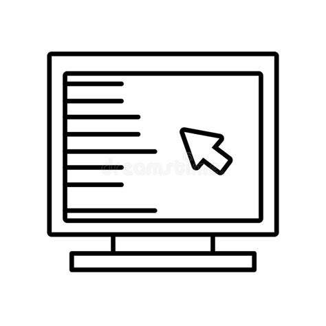 Computer Cursor Screen Technology Outline Stock Illustration Illustration Of Click Icon