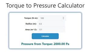 Torque To Pressure Calculator Savvy Calculator