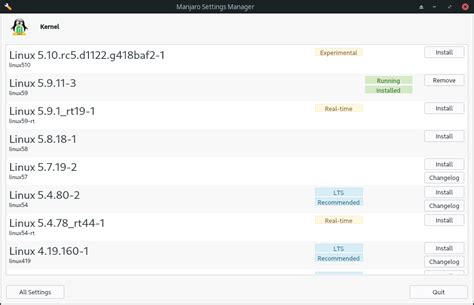 Manjaro Settings Manager Manjaro