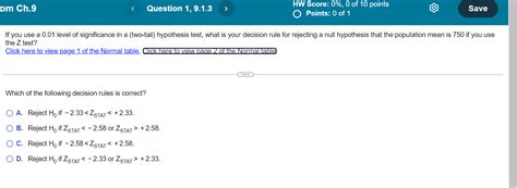 Solved If You Use A 0 01 Level Of Significance In A