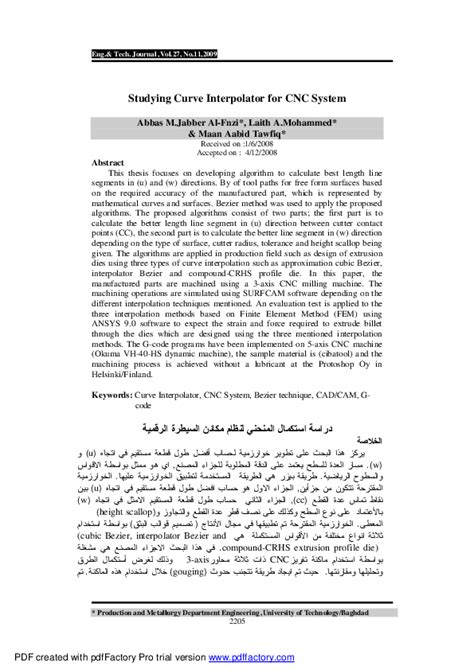 Pdf Studying Curve Interpolator For Cnc System