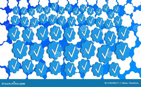 Abstract Background with Many Blue Verification Checkmarks.Twitter Verification Badge Stock ...