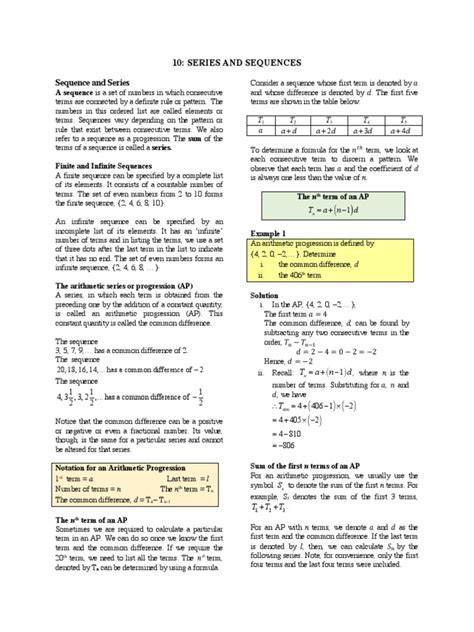 Ries And Sequences Pdf Summation Sequence