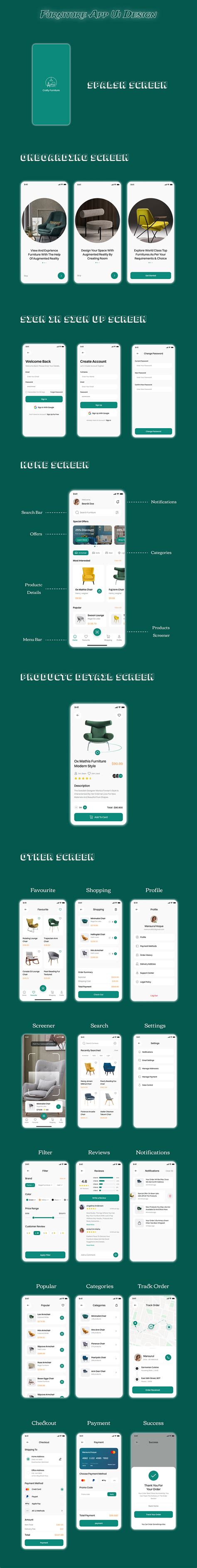 furniture app ui on behance