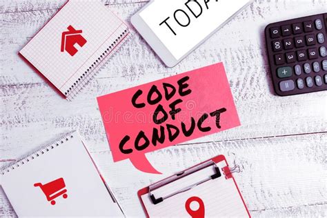 Writing Displaying Text Code Of Conduct Concept Meaning Ethics Rules Moral Codes Ethical